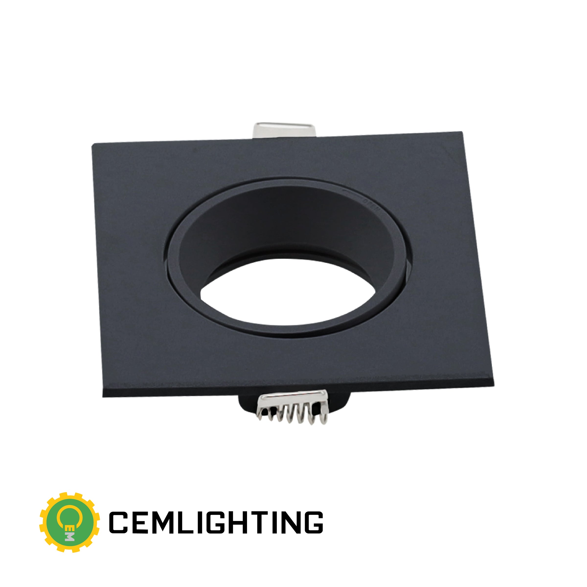 SPOT CUADRADO RECESADO NEGRO PARA FOCO DICROICO